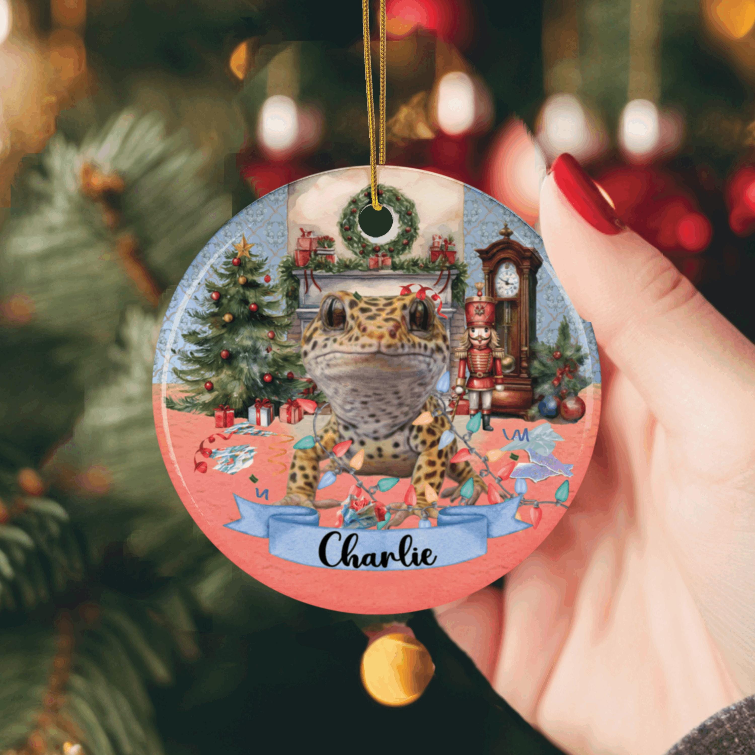 Custom Leopard Gecko Ornament – Personalized Pet Christmas Ornament ...