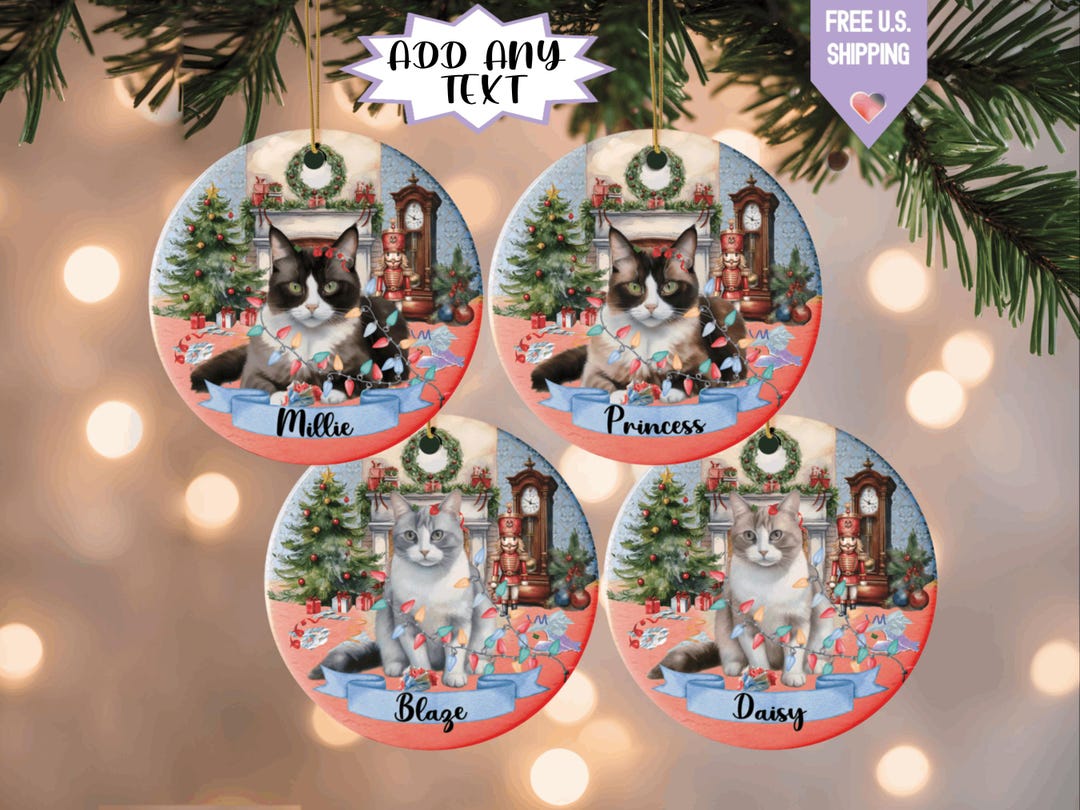 Custom Snowshoe Cat Ornament – Personalized Christmas Ornament,gift for ...