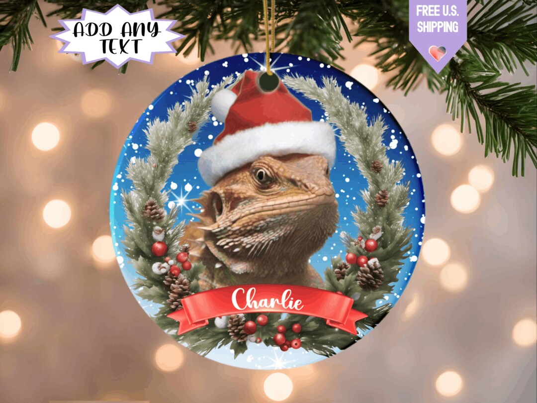 Custom Bearded Dragon Ornament – Personalized Pet Christmas Ornament ...