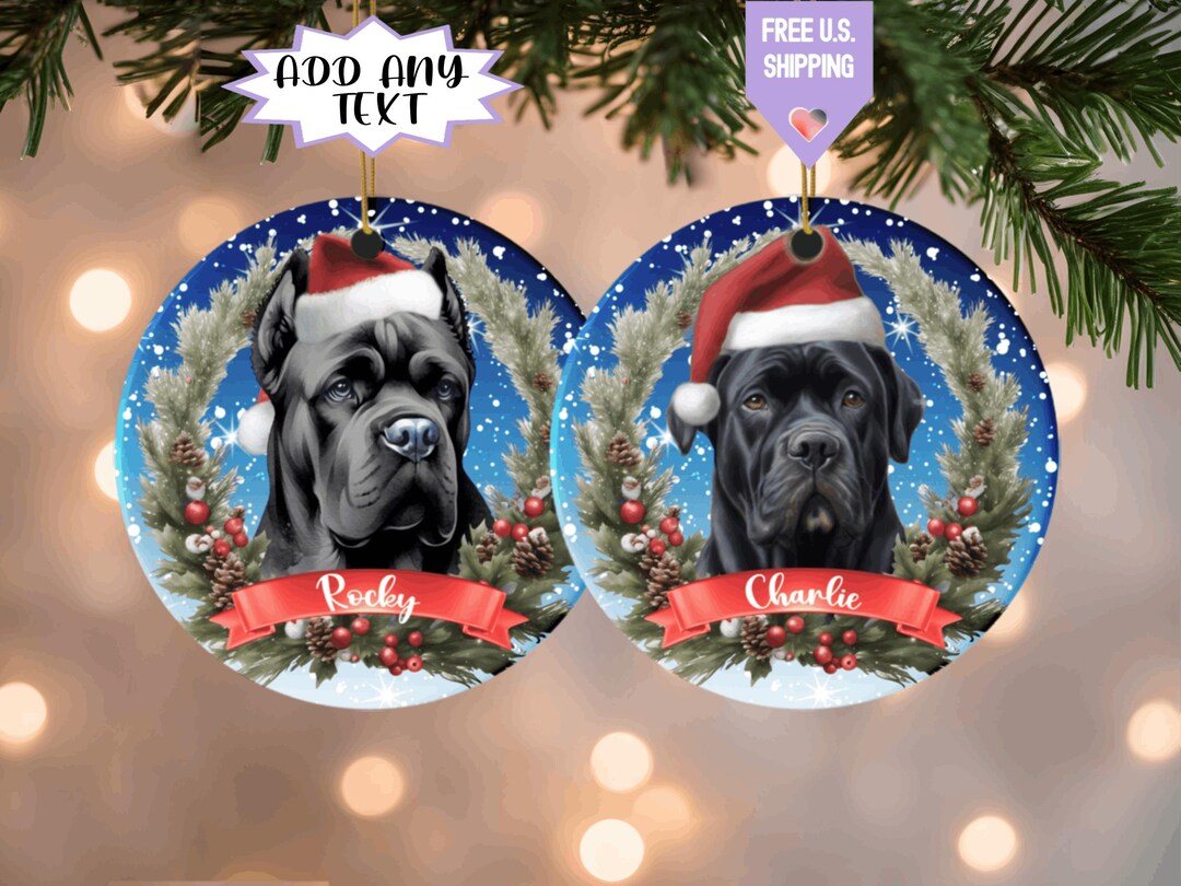 Custom Cane Corso Ornament Personalized Dog Christmas Ornament, Gift ...