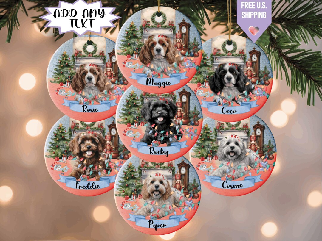 Custom Cavapoo Ornament – Personalized Christmas Ornament,gift for ...