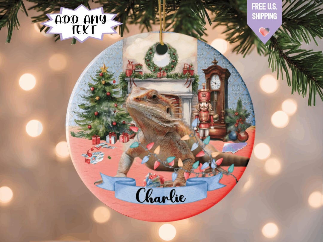 Custom Bearded Dragon Ornament – Personalized Pet Christmas Ornament ...