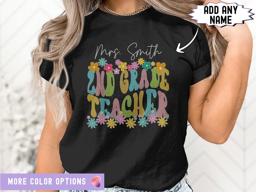 Custom Second Grade Teacher Shirt,2nd Grade Teacher Shirt,oh Hey Second ...