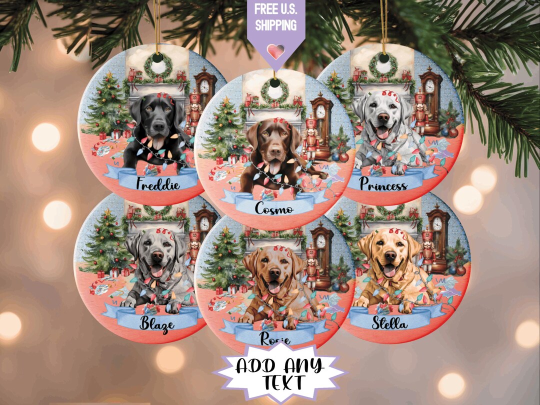 Custom Labrador Ornament – Personalized Dog Christmas Ornament, Gift ...