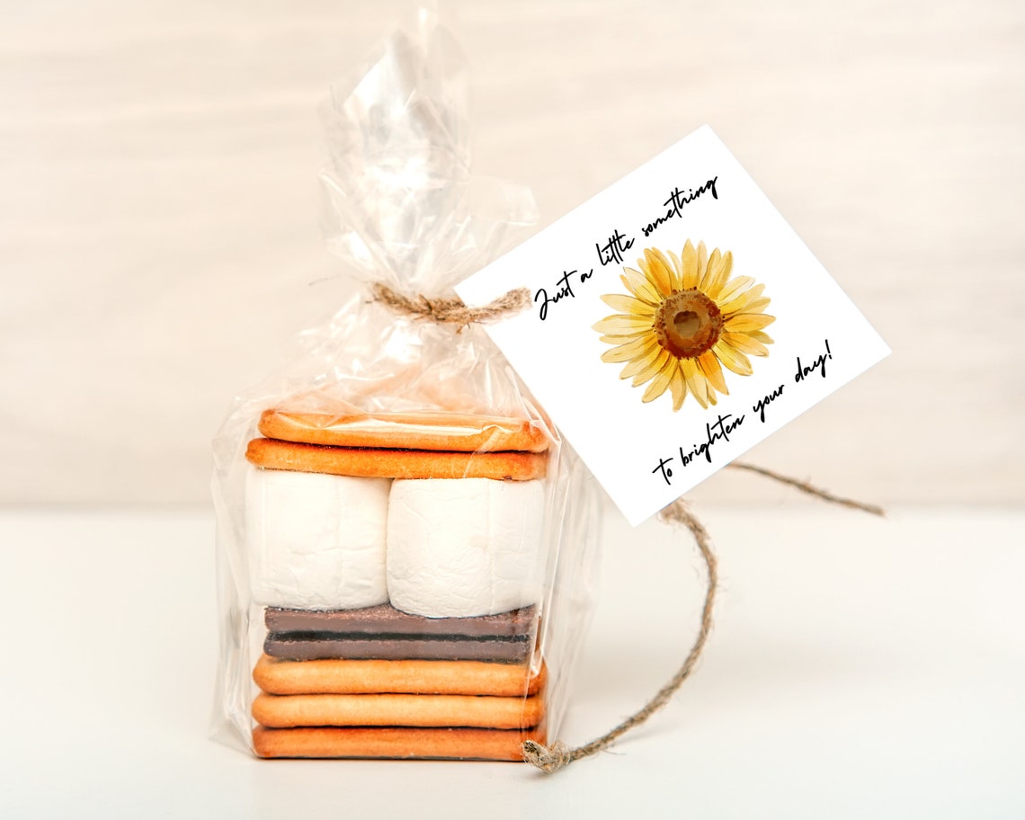 Printable Something to Brighten Your Day Gift Tag, Sunflower Square Tag ...