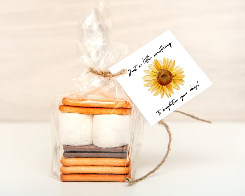 Printable Something to Brighten Your Day Gift Tag, Sunflower Square Tag ...