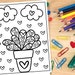Printable Happy Valentine's Day Coloring Pages for Kids, Valentine's ...