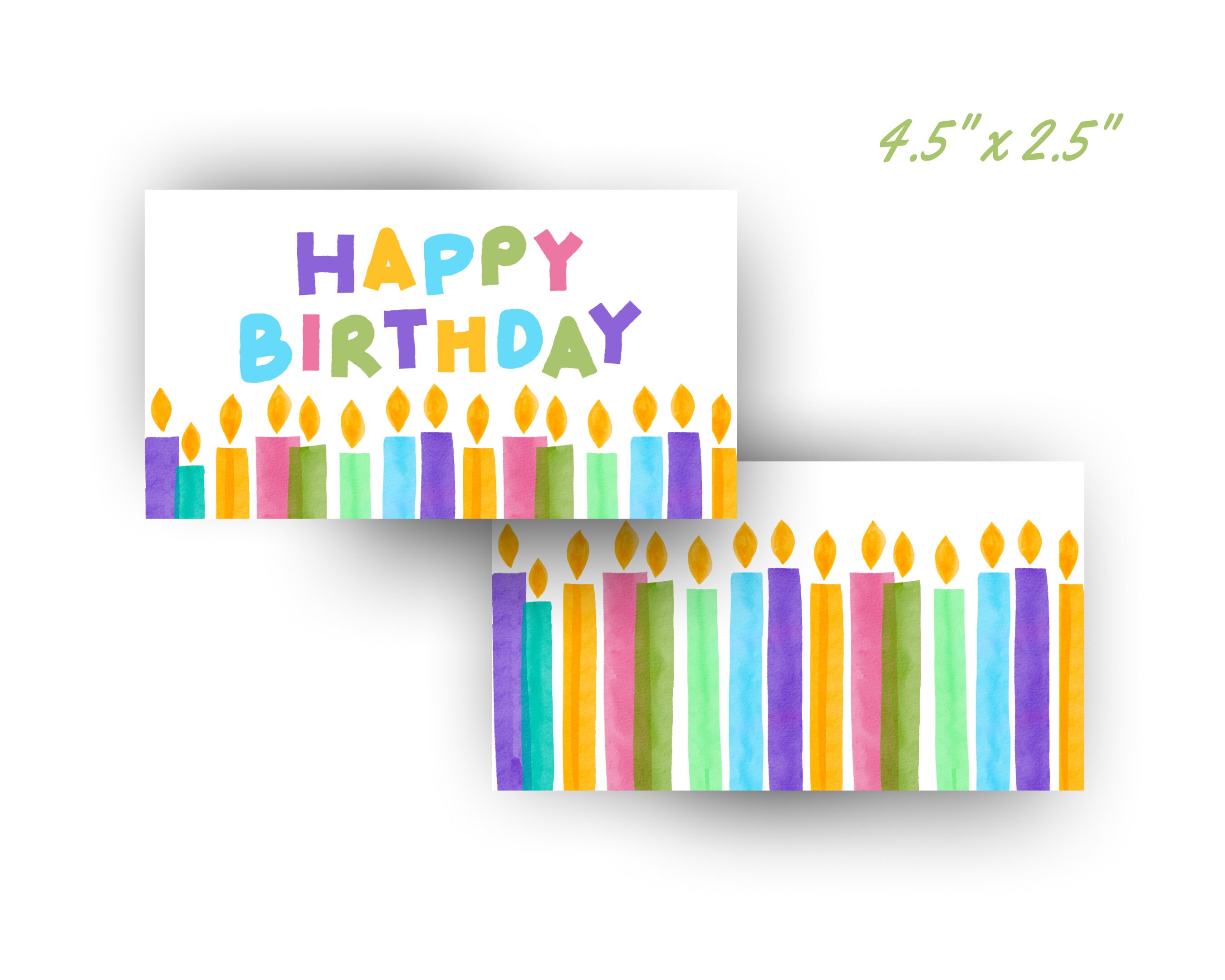 Printable Happy Birthday Treat Bag Toppers, Birthday Party Candle Candy ...