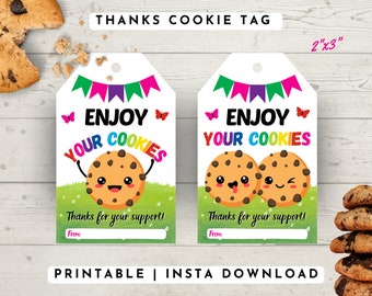 Printable Girl Scout Cookie Thank You Card, Thanks for Your Support ...