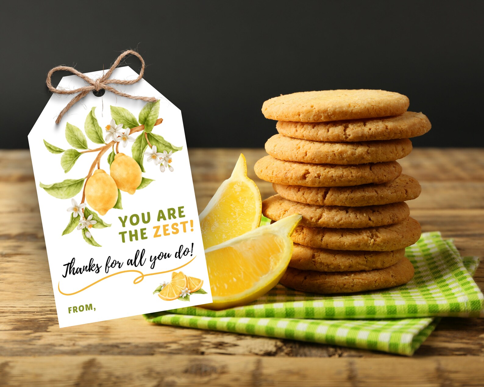 Printable You Are the Zest Thank You Gift Tag, Lemon Thank You Gift Tag ...