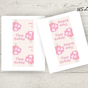 Printable Happy Birthday Day Treat Bag Topper, DIY Happy Birthday Day ...