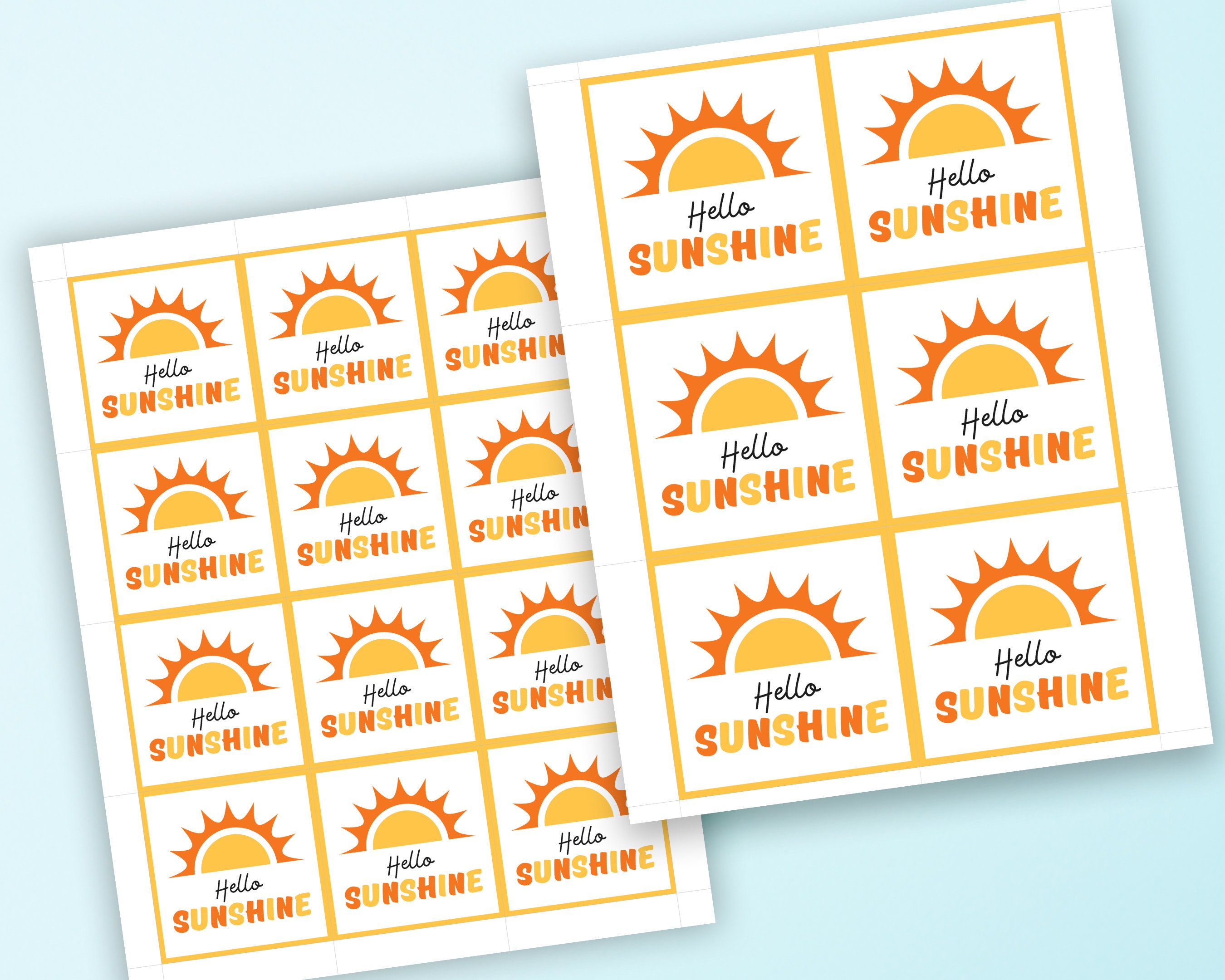 Printable Hello Sunshine Gift Tag, Box of Sunshine, Thinking of You ...