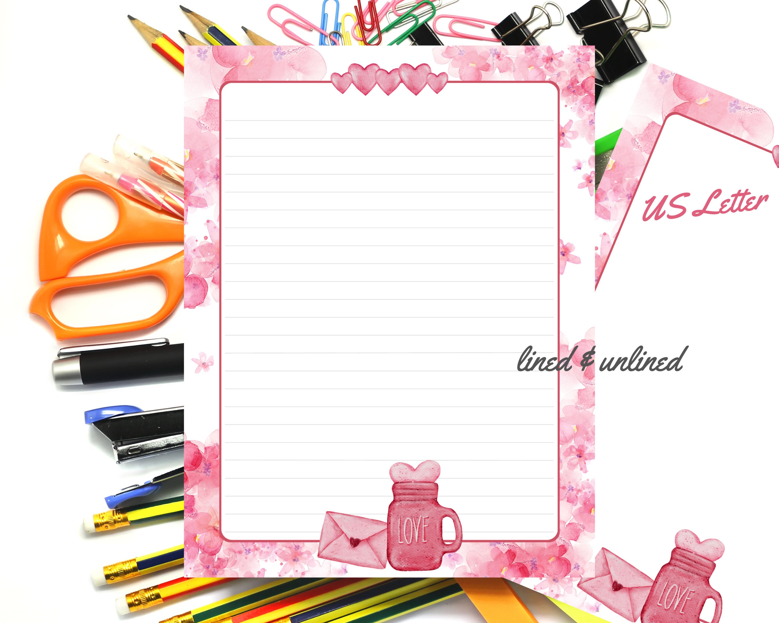 Printable Cute Valentine's Day Writing Paper, Valentine's Day ...