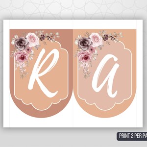 Printable Ramadan Mubarak Banner, Modern Floral Ramadan Decoration ...
