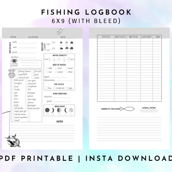 Printable Fishing - Etsy