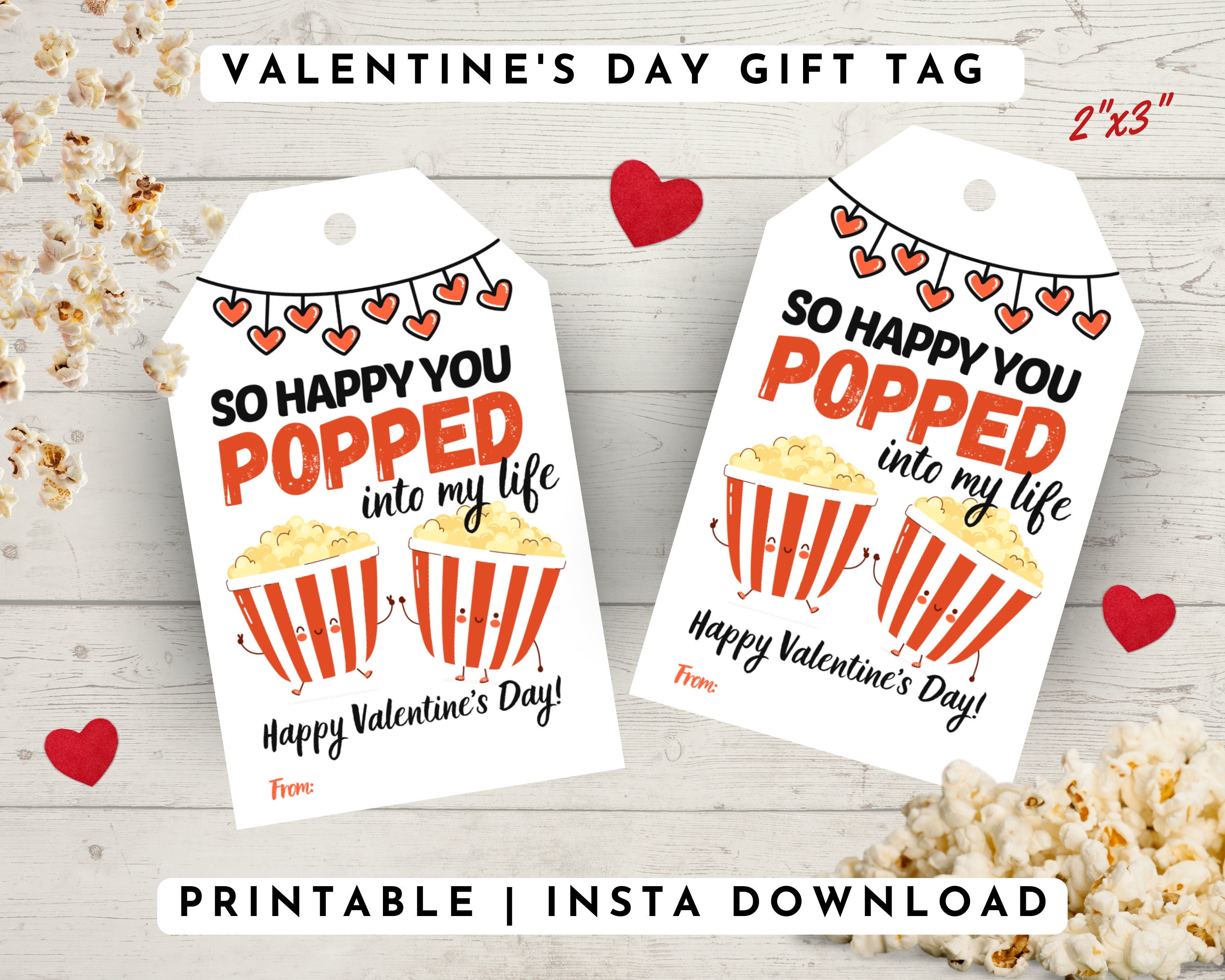Printable so Happy You Popped Into My Life Tag, Printable Valentine ...