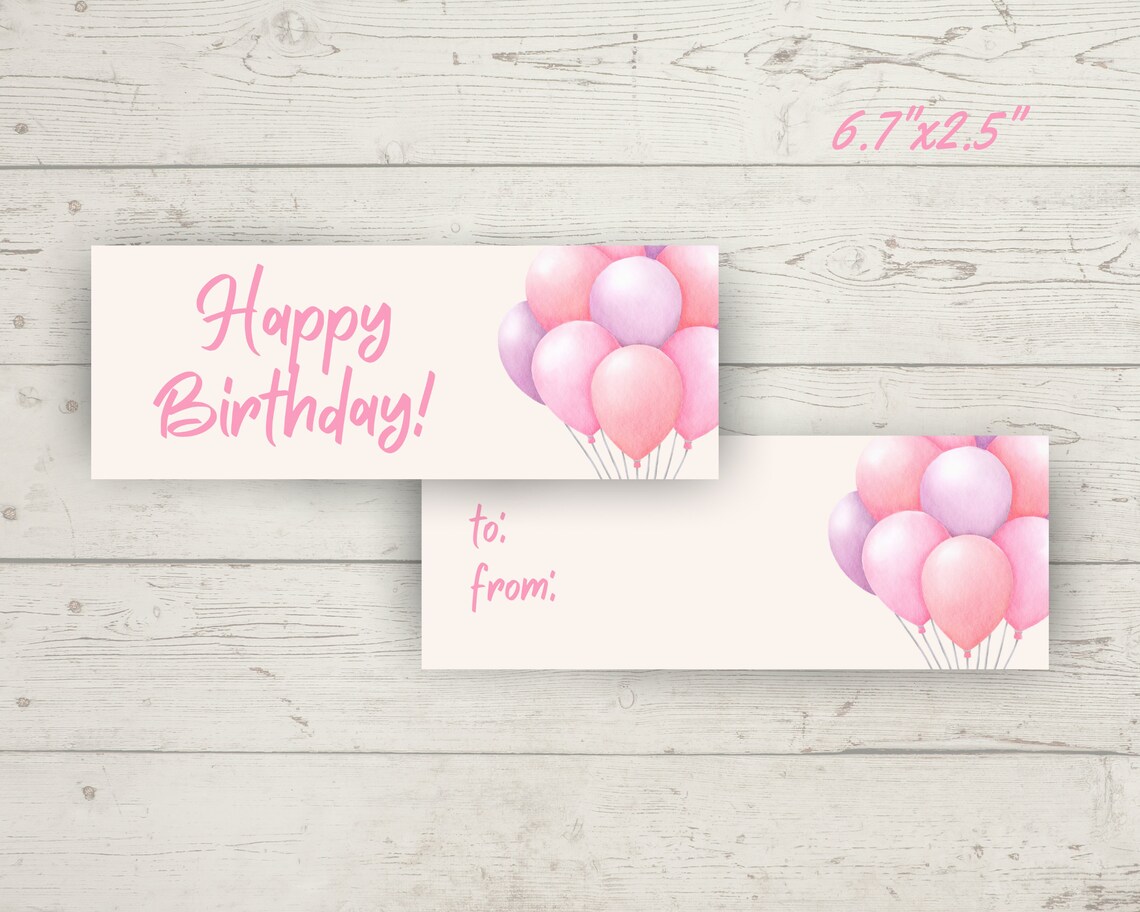 Printable Happy Birthday Day Treat Bag Topper, DIY Happy Birthday Day ...