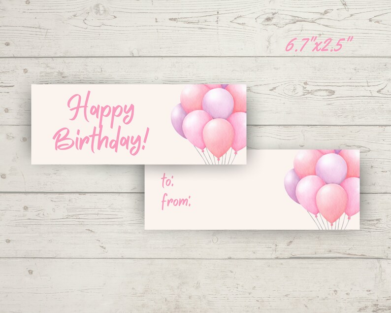 Printable Happy Birthday Day Treat Bag Topper, DIY Happy Birthday Day ...