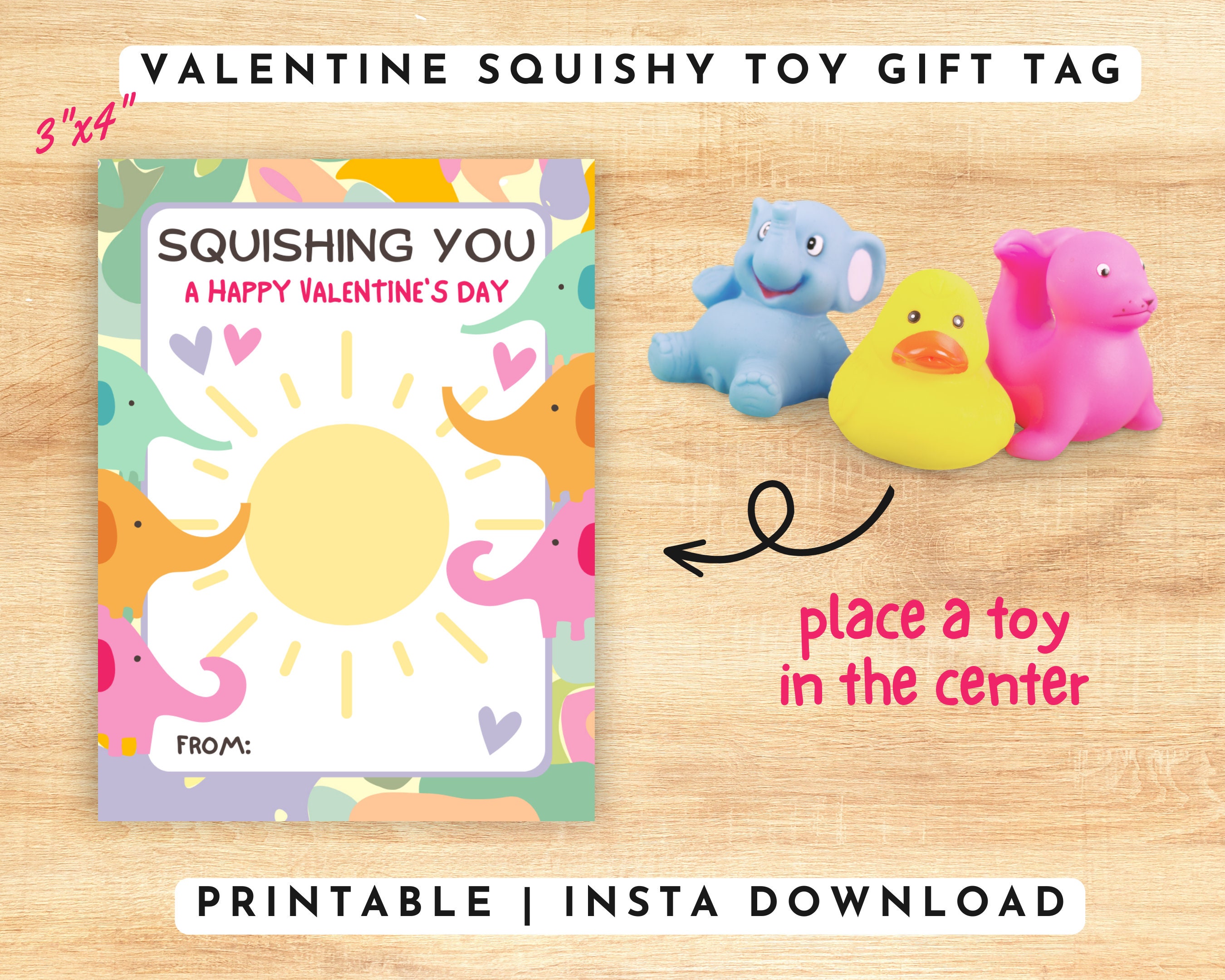 Printable Squishy Valentine Cards, Squishy Toy Valentine, Squish ...