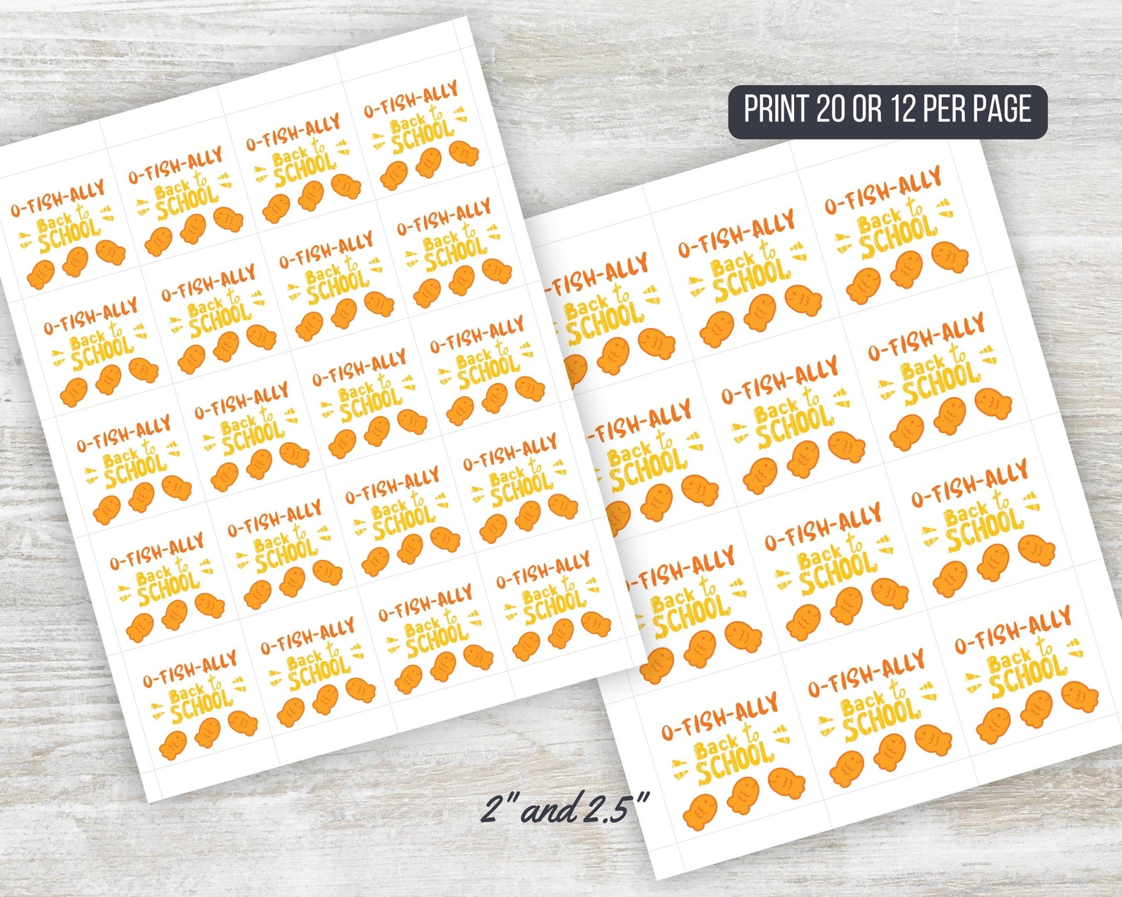 Printable O-fish-ally Back to School Cookie Tag - Etsy