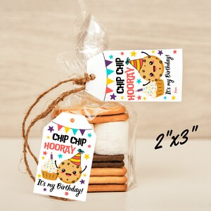 Printable Chip Chip Hooray Birthday Treat Tag, Cookie Birthday Tag ...