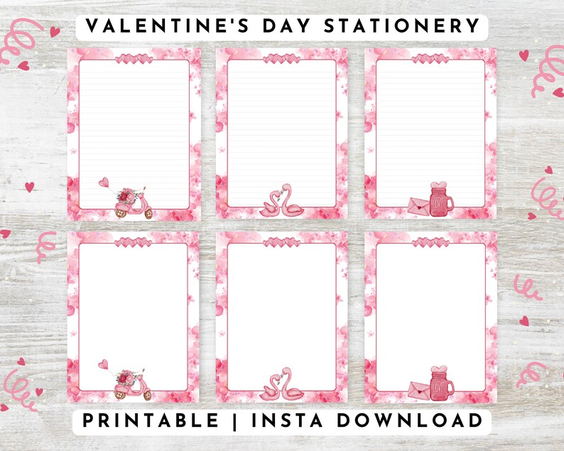 Printable Cute Valentine's Day Writing Paper, Valentine's Day ...