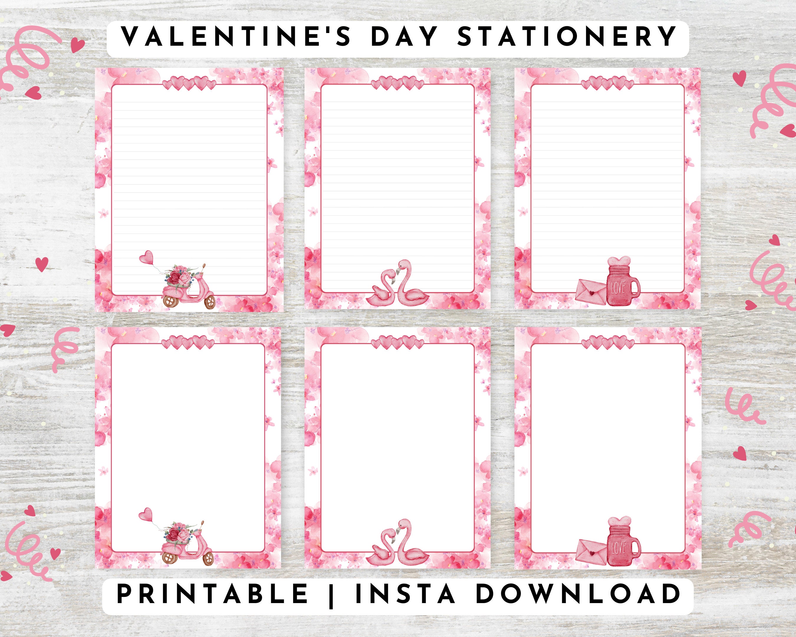Printable Cute Valentine's Day Writing Paper, Valentine's Day ...