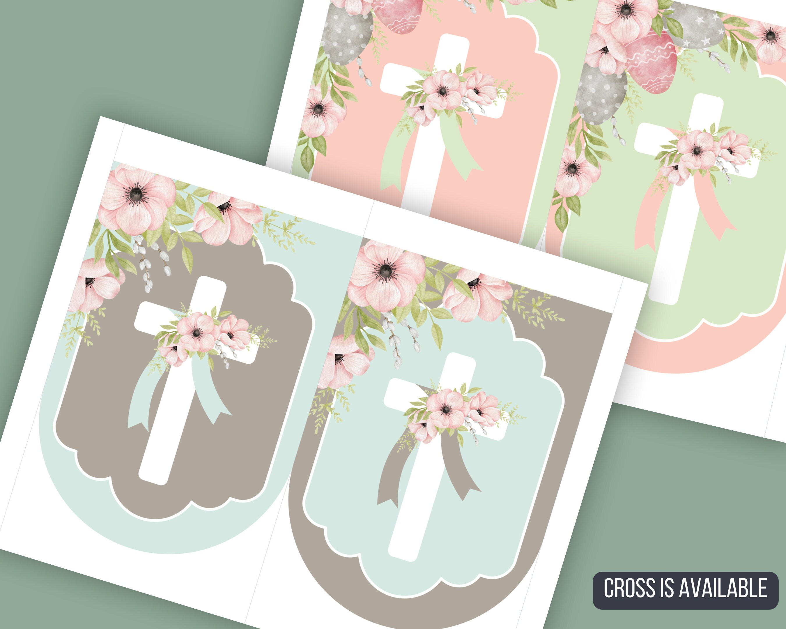 Printable Pastel Happy Easter Banner, Easter Bunting Banner, Easter ...