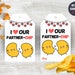 Printable I Love Our Partner-chip Gift Tag, Cute Potato Chips Tag ...