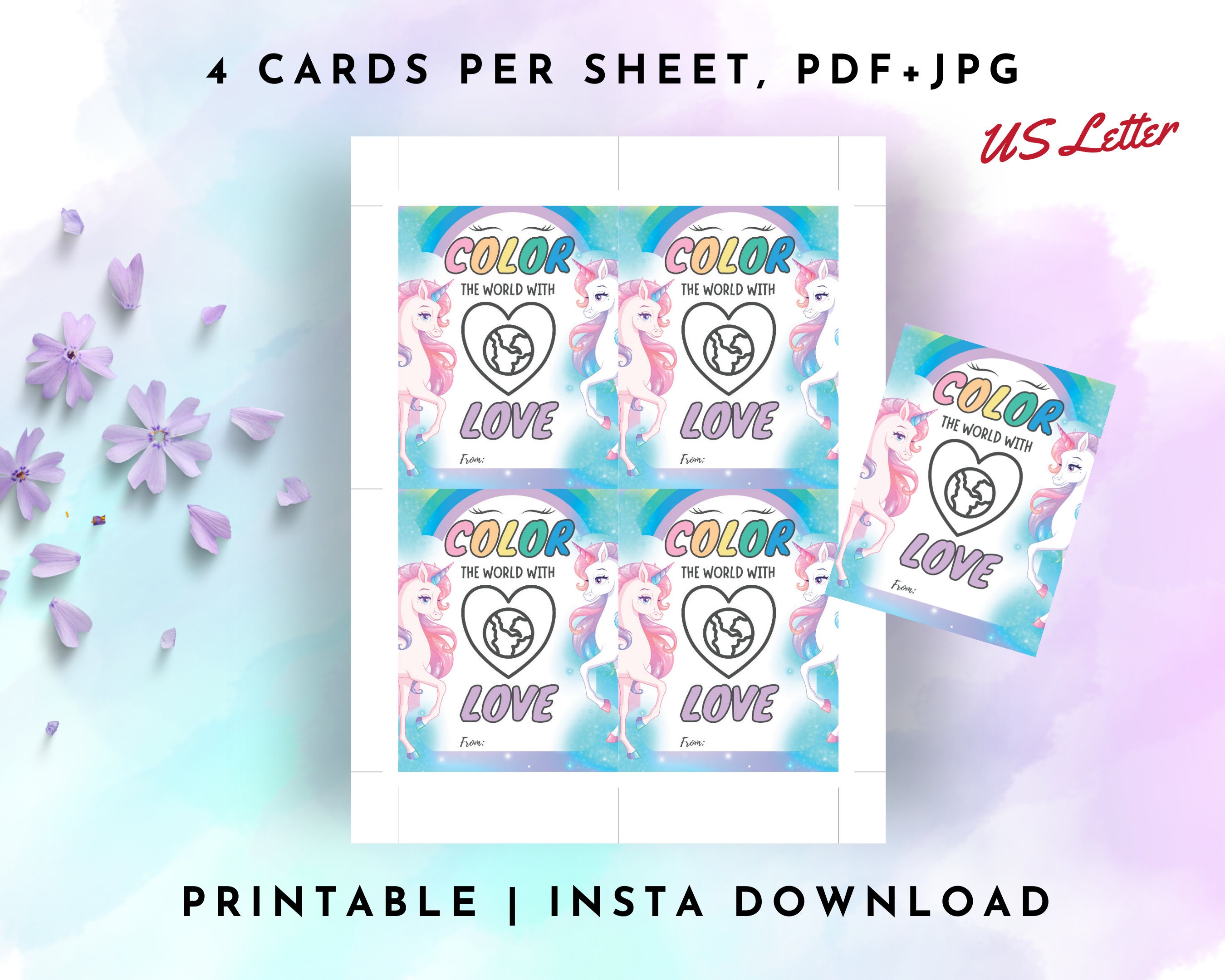 Digital Printable Crayon Valentine Cards, Crayon Valentines Cards ...