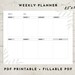 Minimalist Undated Weekly Planner, Printable and Fillable Versions ...