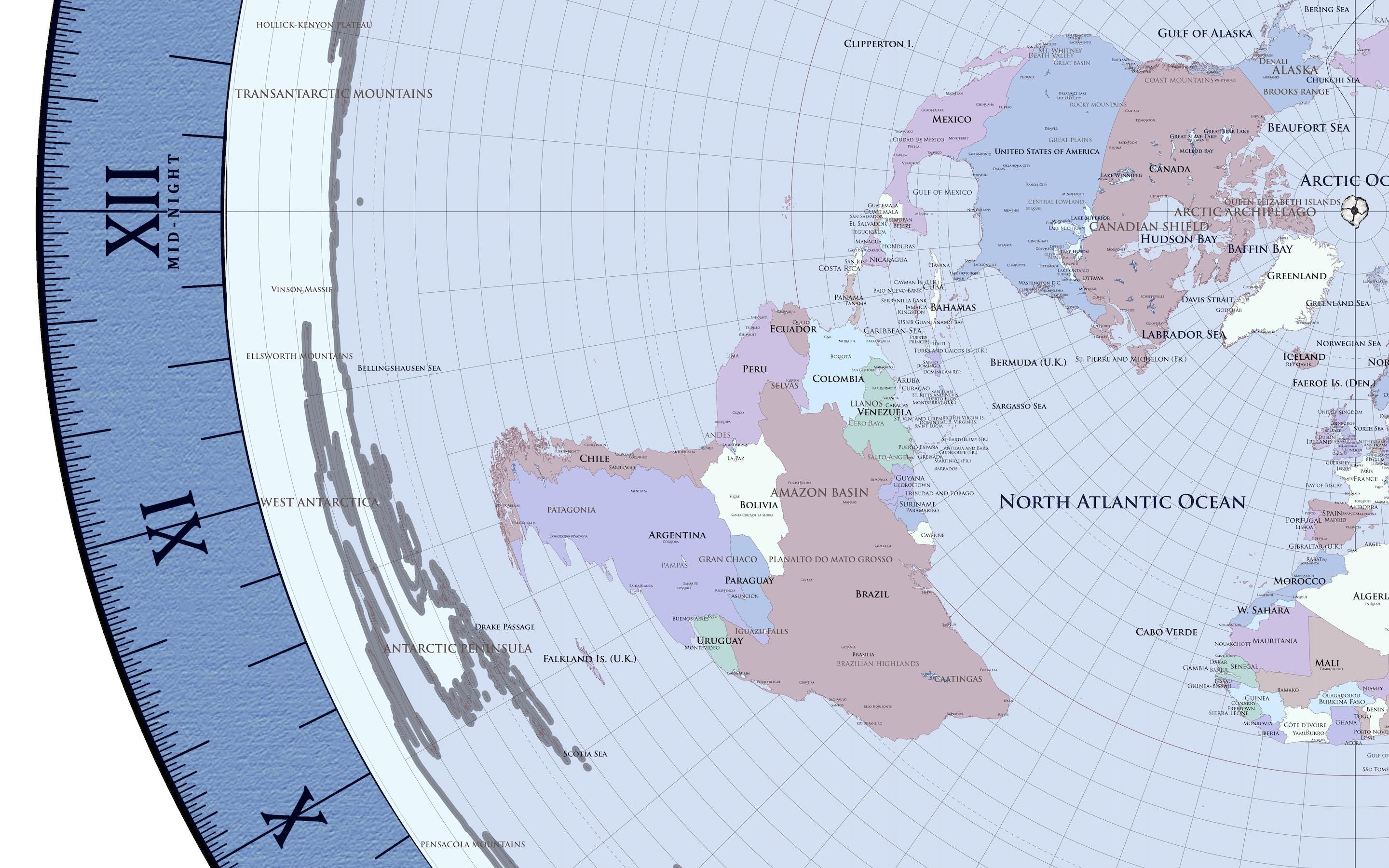 Gleason' Flat Earth Map 3.0 Terra Veritas | 2026 Political Borders ...