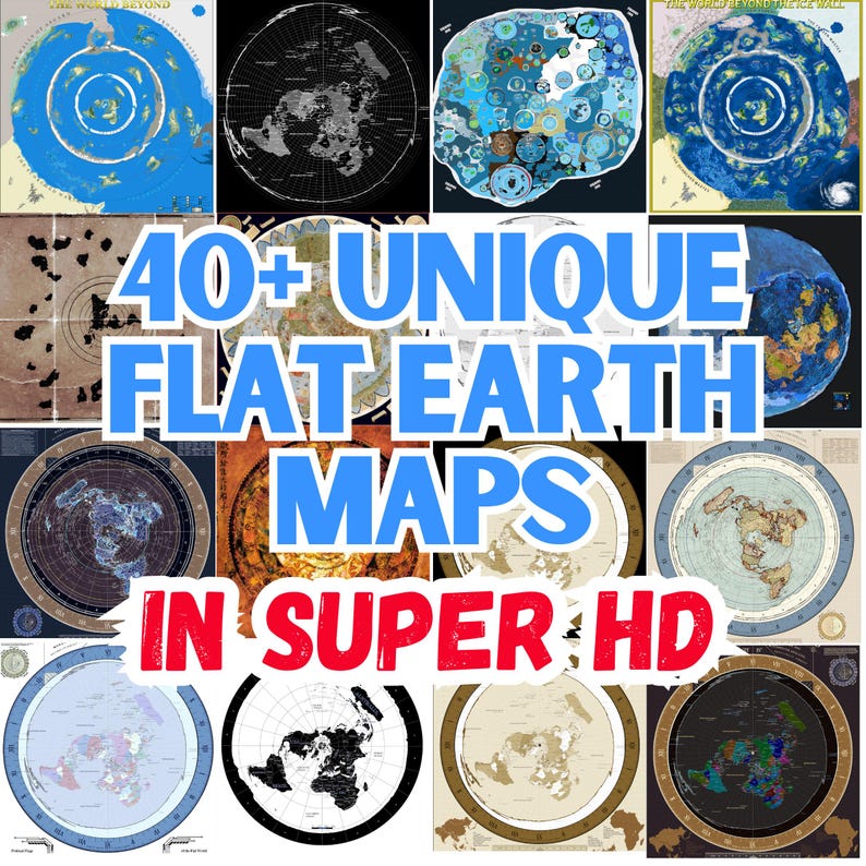40+ HD ALL Flat Earth Maps in Store New Maps Added Monthly FREE ...