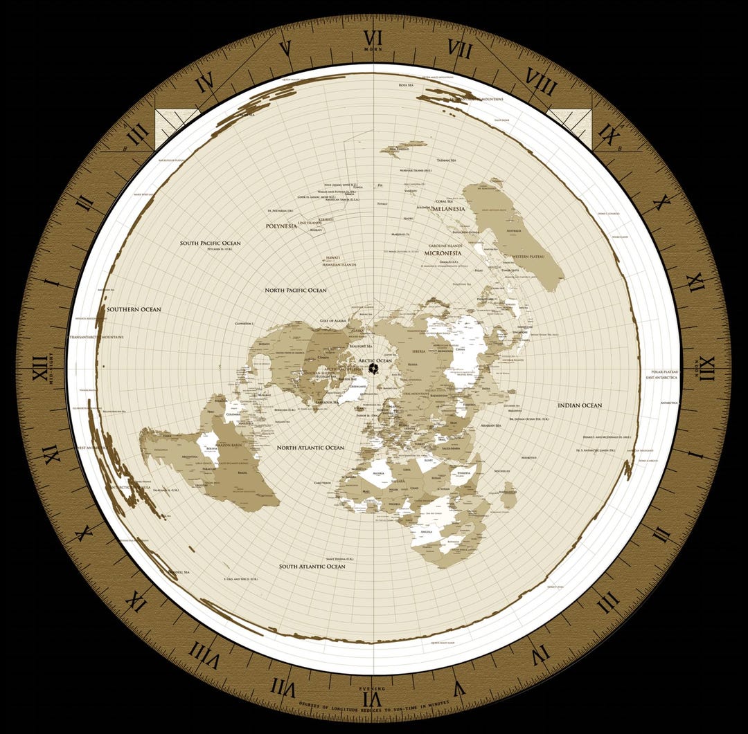 Gleason 3.0 Flat Earth Map of the World 2026, With REAL Borders ...