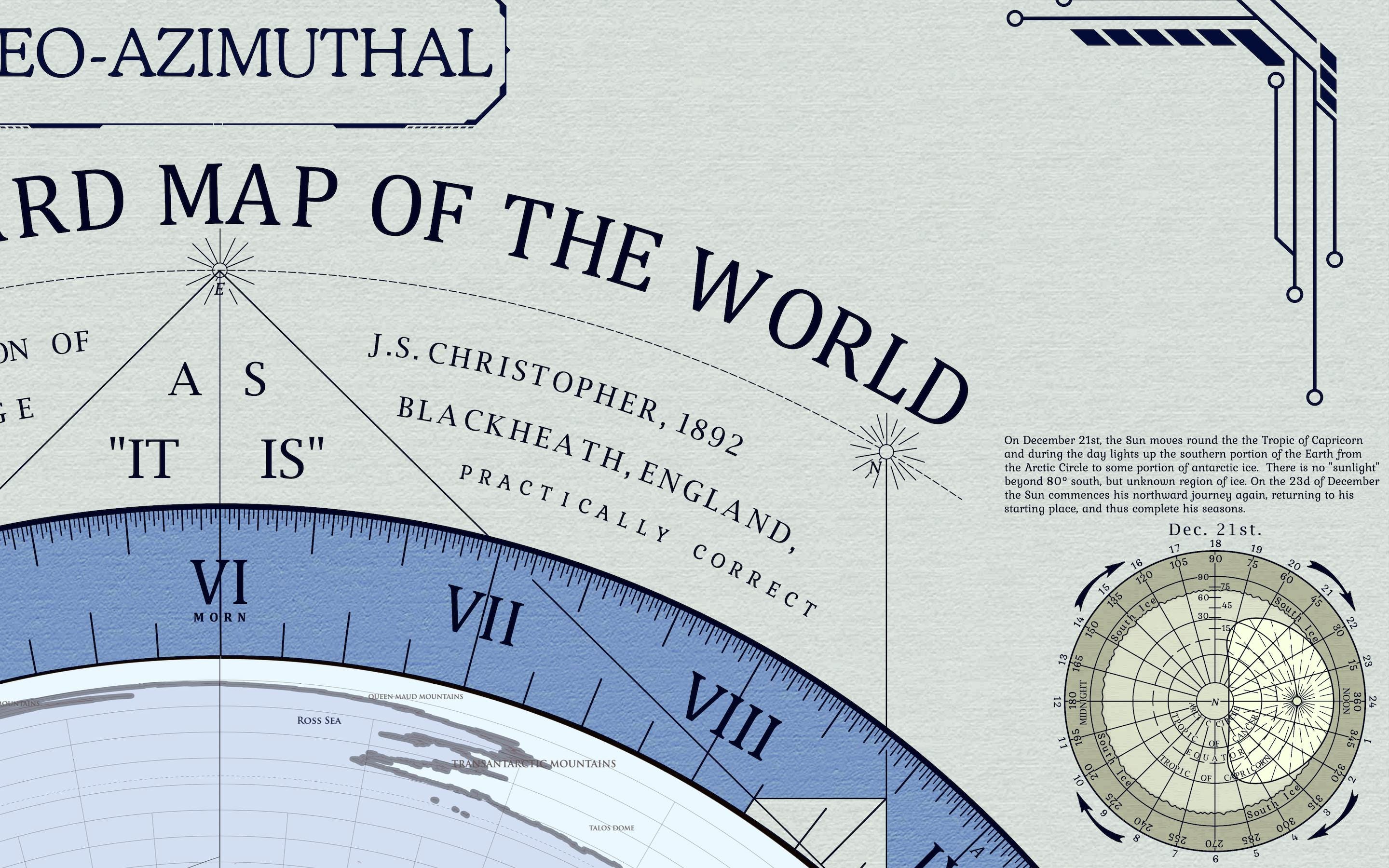 Neo-azimuthal Flat Earth Map | Political Borders & Flags Poster - Etsy