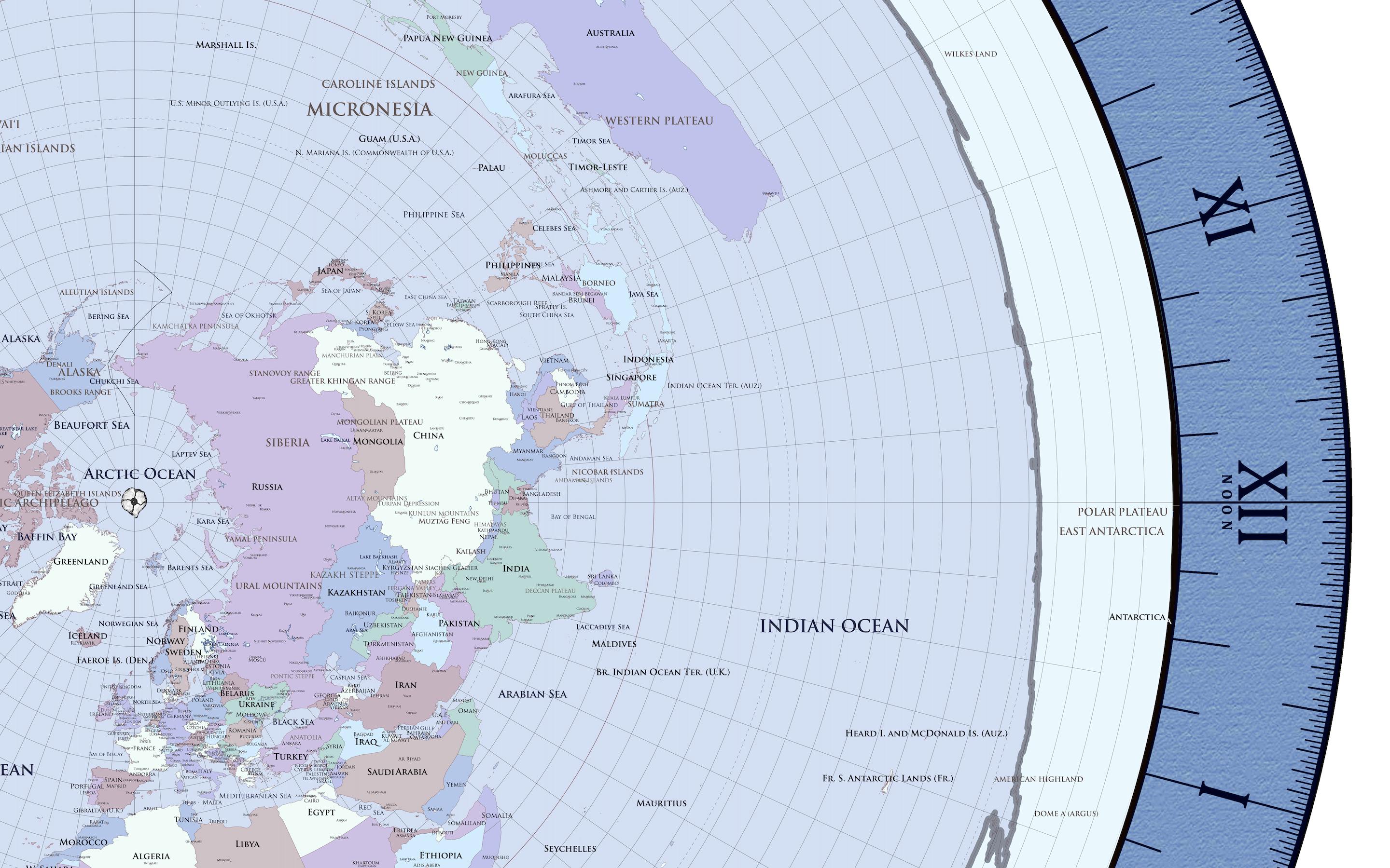 Gleason' Flat Earth Map 3.0 Terra Veritas | 2026 Political Borders ...