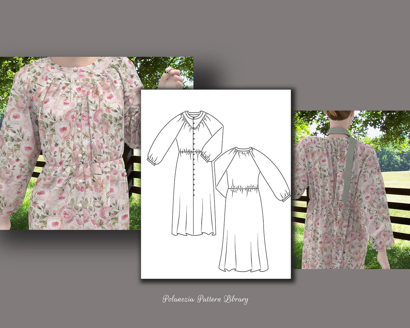 Longdress Sewing Pattern Maxi Midi Dress Sewing Pattern - Etsy