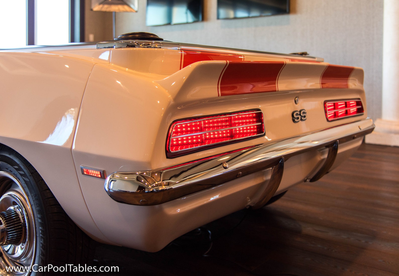 Pool Table : 1969 Mario Andretti Signature Camaro Pace Car Billiard ...