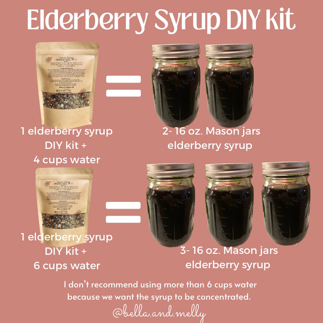 Immune Boosting Elderberry Syrup DIY Kit - Etsy