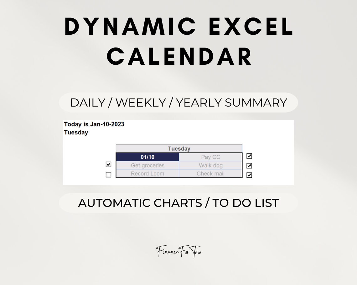 2023 Excel Calendar - Updates Automatically - Etsy