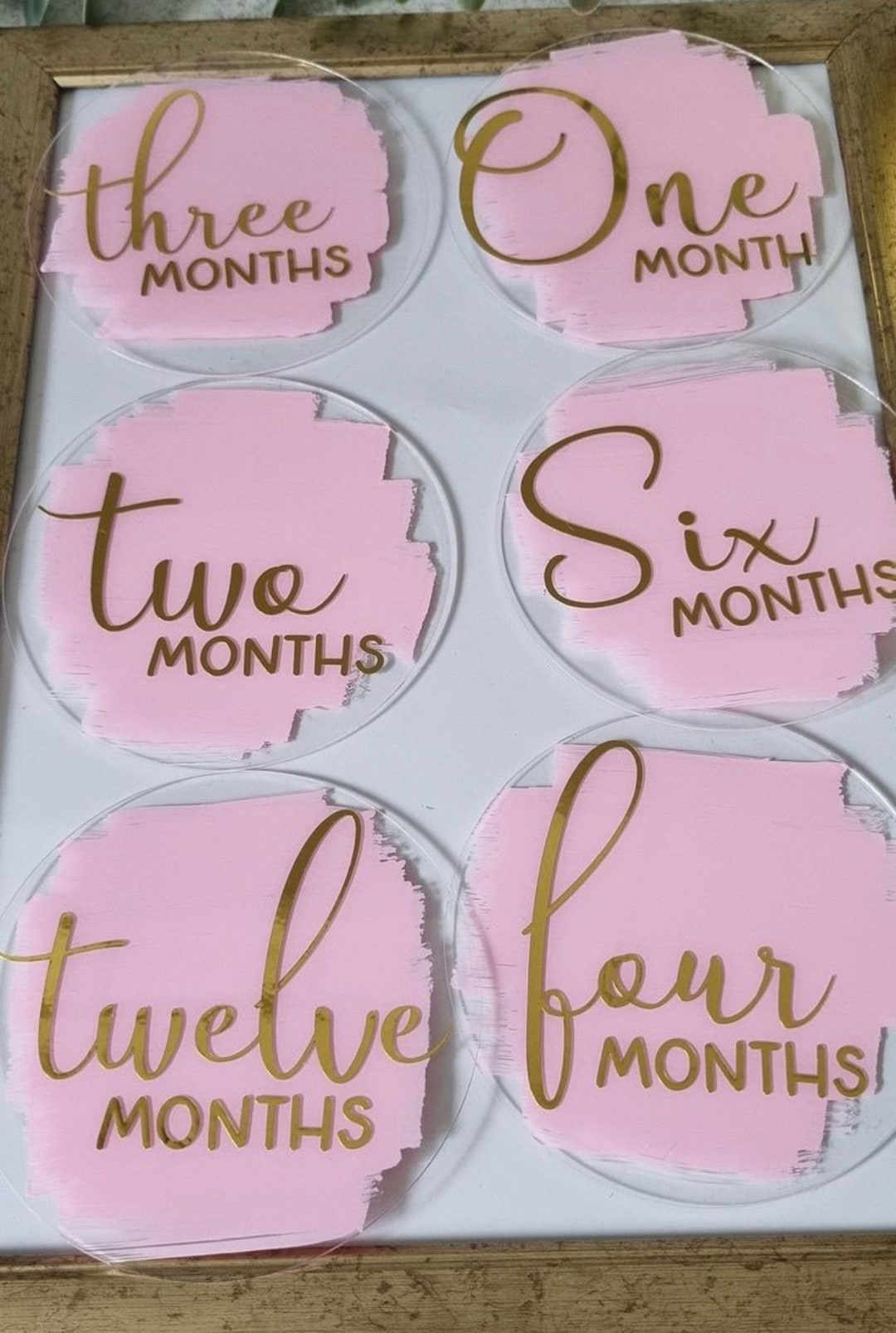 Baby Monthly Milestone Acrylic Cards - Etsy