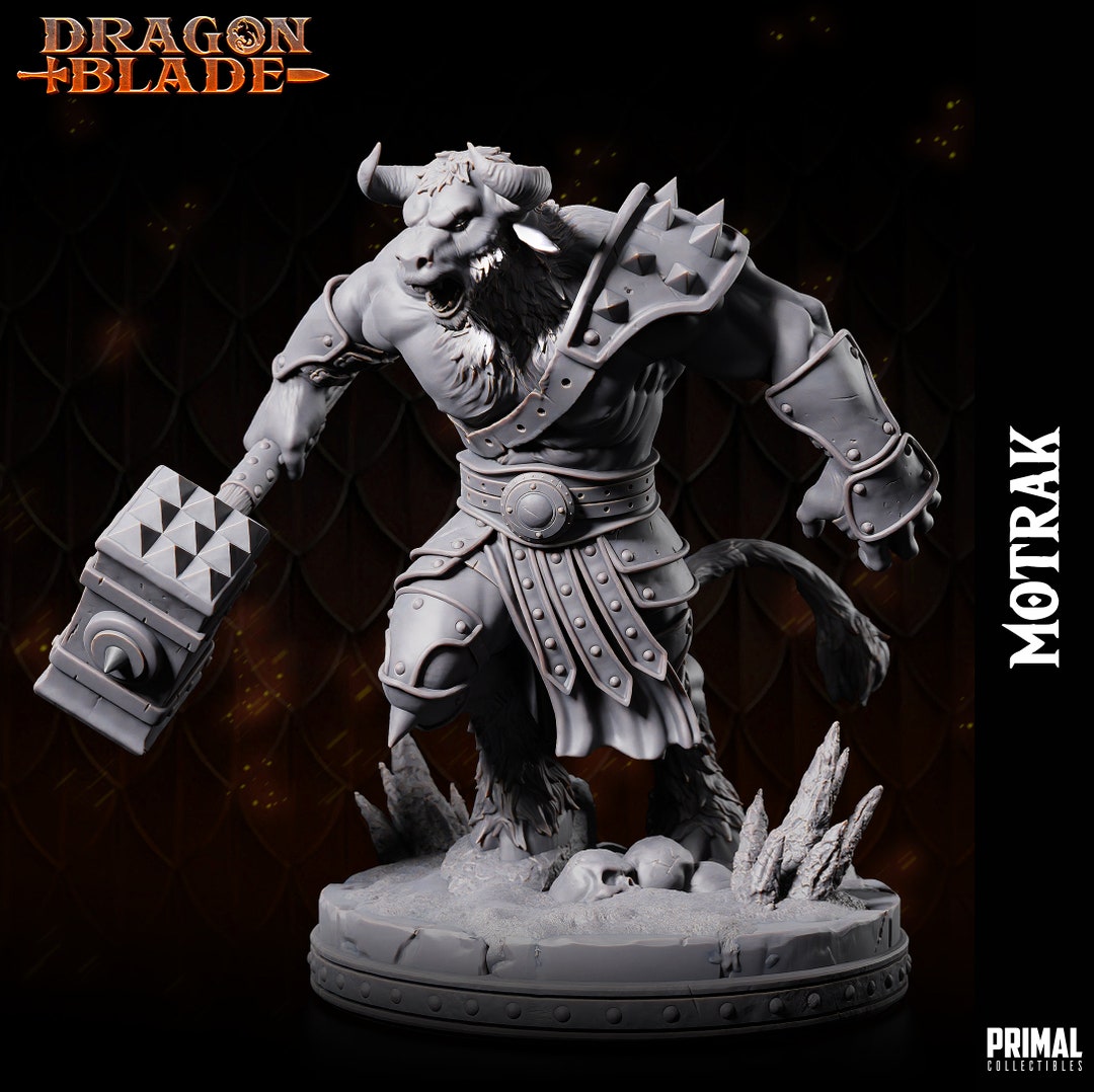 Minotaur Motrak Hammer Dragon Blade by Primal Collectibles Player ...