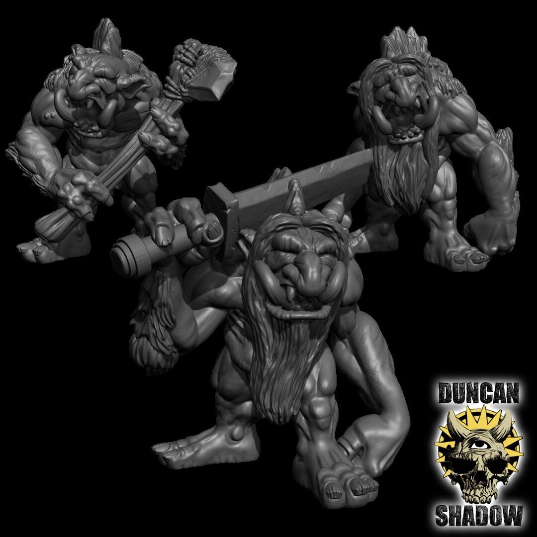 Snow Troll! Bandits! Rogues! Over 50mm Tall! Resin Miniature! Dnd ...