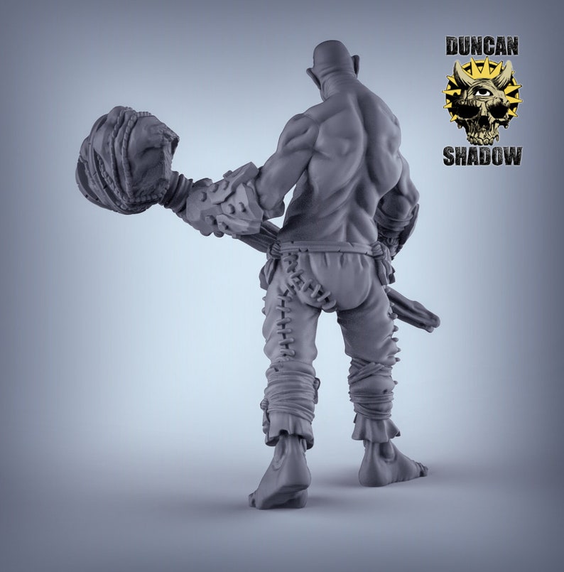 Hill Giant With Warhammer/titan 32-100mm Tall Zombie Resin - Etsy