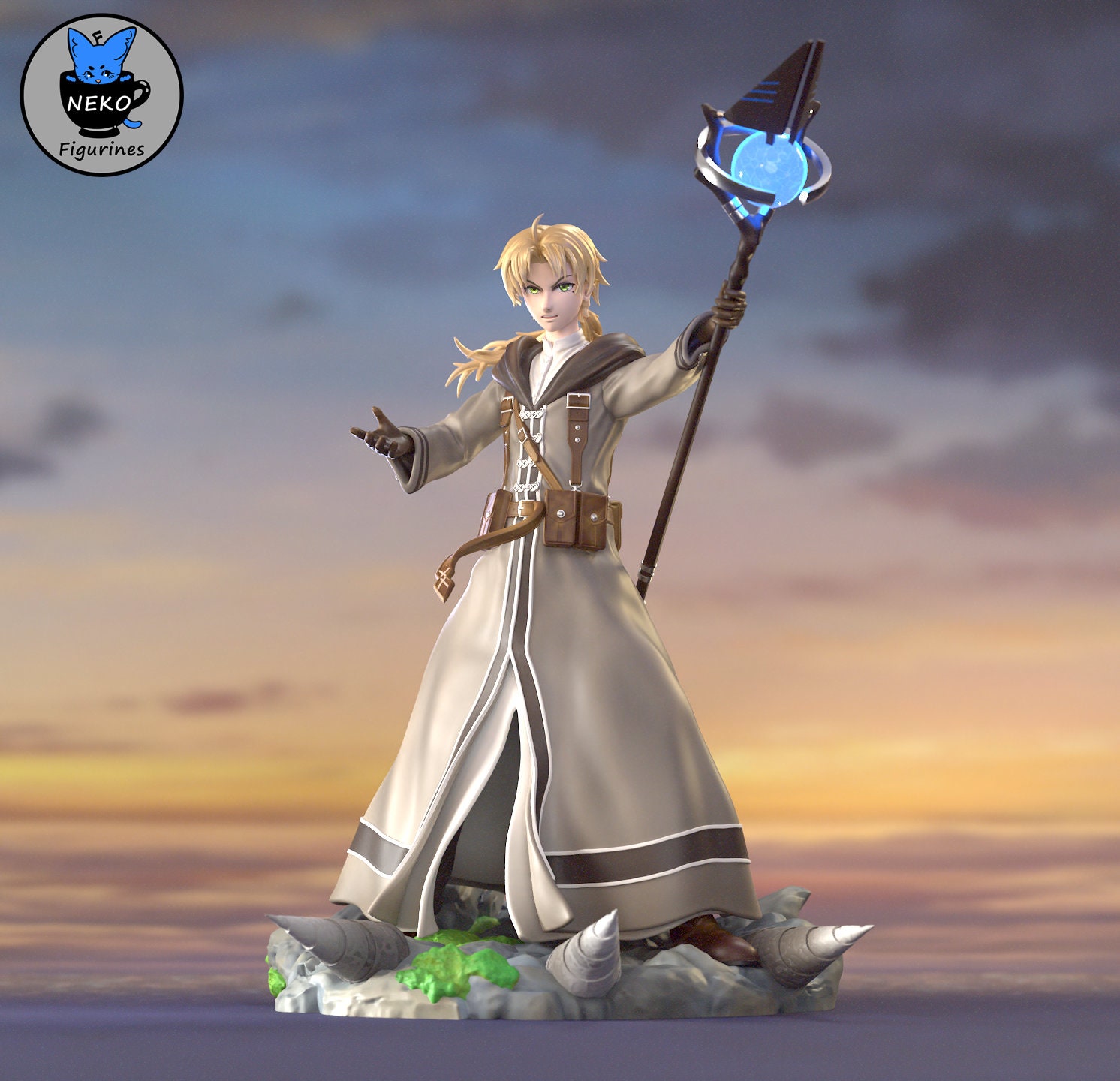Rudeus Greyrat! Mushoku Tensei! Beautiful 12K! Huge! ! Magical Statue ...