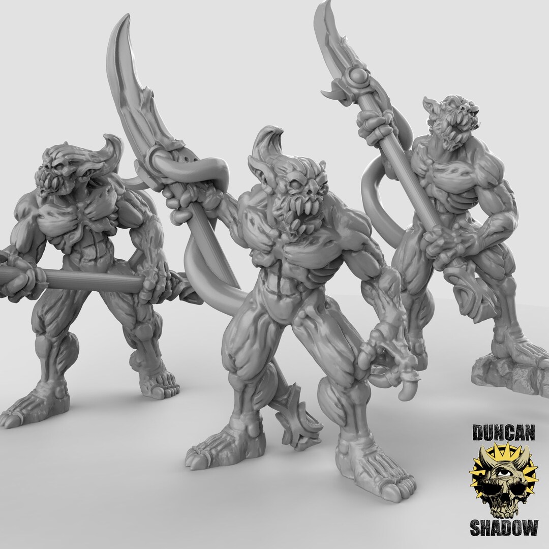 Babau! Spear Warrior Demons! Warrior Imps! Resin Miniature! Dnd ...