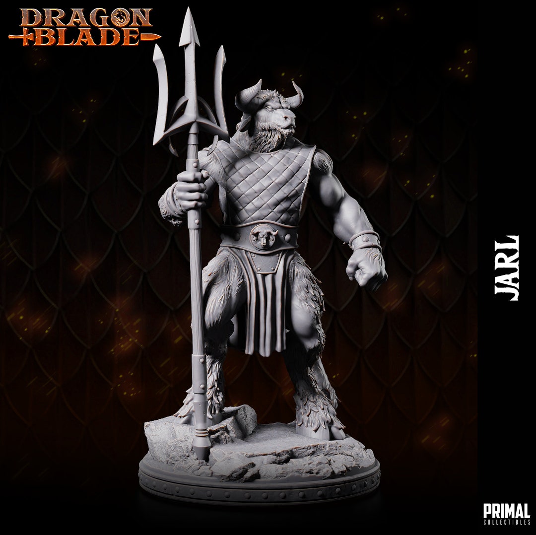 Minotaur Jarl Trident Dragon Blade by Primal Collectibles Player Models ...