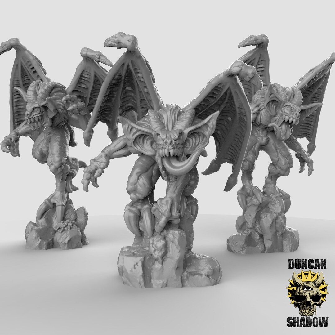 Nabasu! Winged Demons! Flying Imps! Resin Miniature! Dnd! Dungeons ...