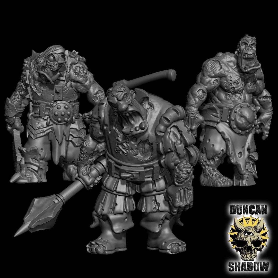 Undead Ogre! Zombie Ogre! Monster Miniature! Dnd! Dungeons & Dragons ...
