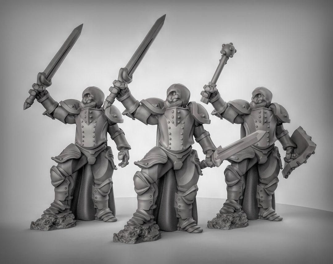 Warforged Fighters 2! Metal Knights! Suits of Armor! Resin Miniature ...